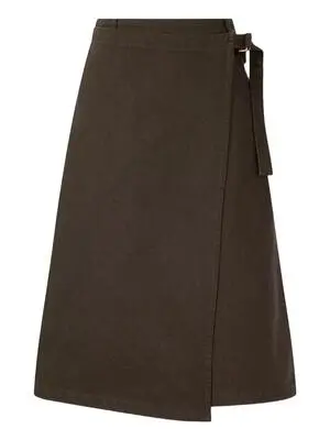 STUDIO TOMBOY Belted Wrap Skirt - Brown