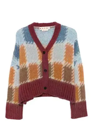Marni V-neck Cardigan - Red
