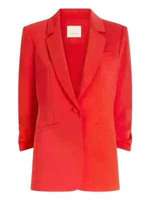 Cinq À Sept Crepe Khloe Blazer - Red