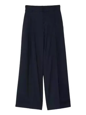 N°21 Pleated Wide Leg Trousers - Blue