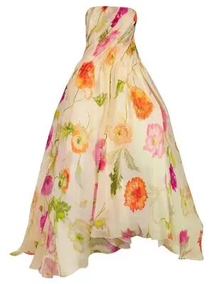 Carolina Herrera Floral-pattern Midi Dress - Neutrals