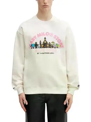 AAPE BY *A BATHING APE X Baby Milo Store Aapeunvs Crewneck Sweatshirt - Neutrals