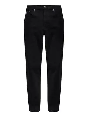 Versace Logo Patch Denim Jeans - Black