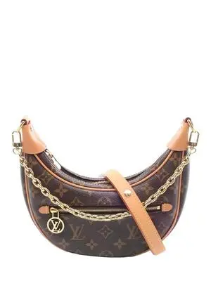 LOUIS VUITTON 2010s Loop Monogram Chain Shoulder Bag - Brown