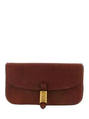 Pinko Medium Suede Shoulder Bag - Red