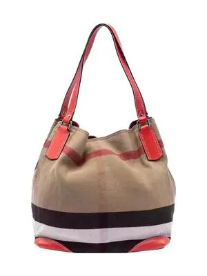 Burberry Mega Check Canvas Maidstone Tote Bag - Brown