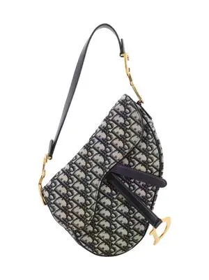 Dior Saddle Handbag Oblique Canvas Medium Shoulder Bag - Blue
