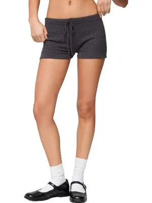 EDIKTED Nella Cable Stitch Shorts