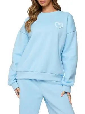 EDIKTED Love Oversized Sweatshirt - Light-blue
