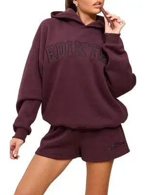 EDIKTED Logo Hoodie - Plum