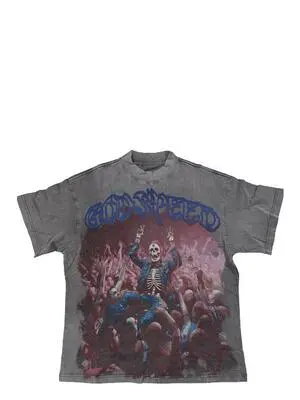 GODSPEED Concert Skeleton Tee Shirt - Gray Wash