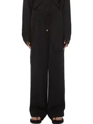 Helmut Lang Woven Cargo Pants - Black