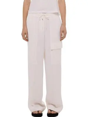Helmut Lang Woven Cargo Pants - Ivory