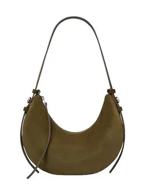 Tory Burch Romy Suede Half Moon Shoulder Bag - Leccio
