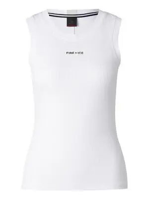 Bogner Ribbed Knit Top - White
