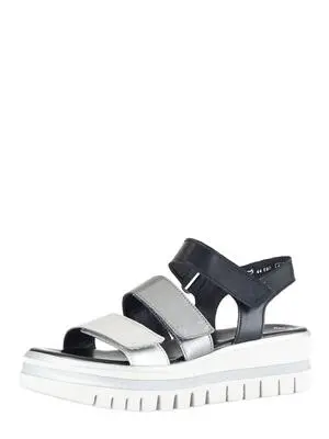 Gabor Platform Wedge Sandal - Black Multi