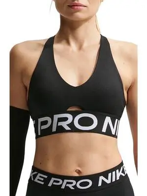 Nike Dri-fit Cutout Racerback Sports Bra - Black/white/white