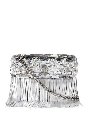 Kurt Geiger Medium Kensington Fringe Convertible Crossbody Bag - Open Grey