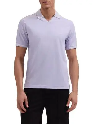 Bugatchi Pima Cotton Johnny Collar Polo - Lilac