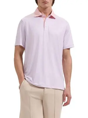 Bugatchi Performance Floral Polo - Pink