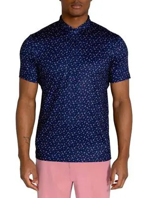 REDVANLY Hyndford Floral Polo - Midnight Navy