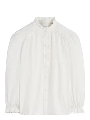 Boden Maddie Lace Detail Shirt - Ivory