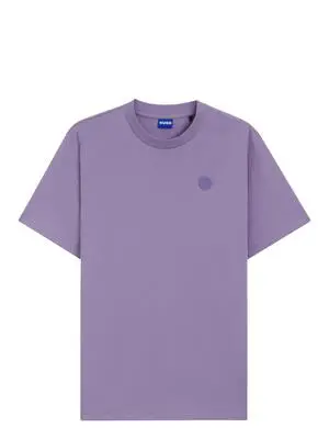 Hugo Cotton-jersey T-shirt With Logo - Purple