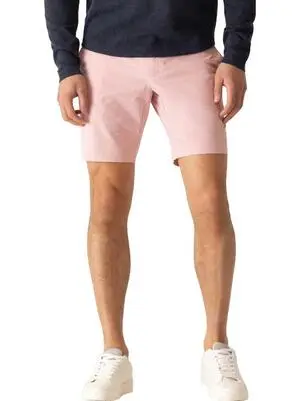 DEKE Bermuda Flat Front Stretch Twill Shorts - Blush
