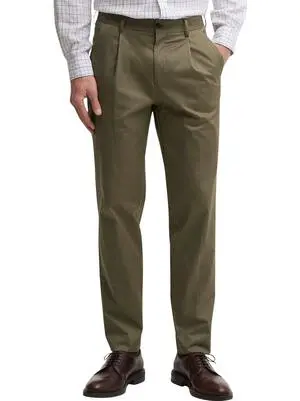 Barbour Bellamy Pleated Stretch Cotton Pants - Olive