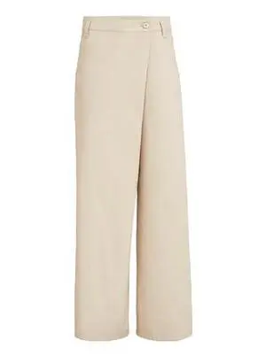 Brunello Cucinelli Loose Wrapped Trousers - Sand