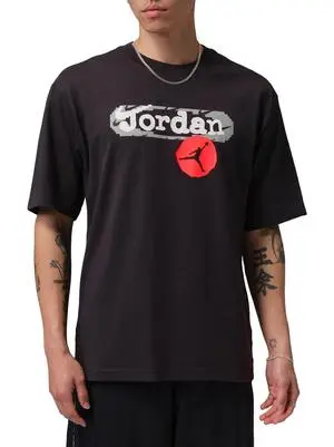 JORDAN Cotton Graphic T-shirt - Off Noir