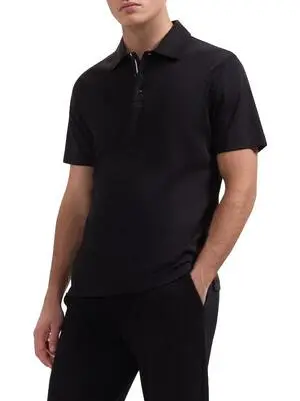 Bugatchi Three Button Performance Polo - Black