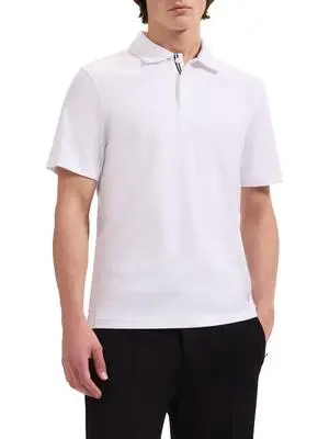 Bugatchi Three Button Performance Polo - White