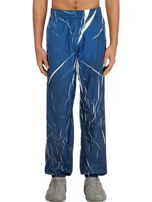 DIESEL® P-arelion-cjbc Trompe L'oeil Botched Denim Joggers - Indigo/blue