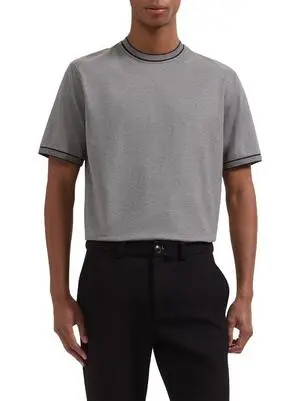 Bugatchi Crewneck Pima Cotton T-shirt Black