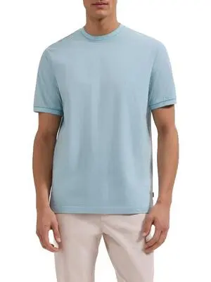 Bugatchi Crewneck Pima Cotton T-shirt - Teal