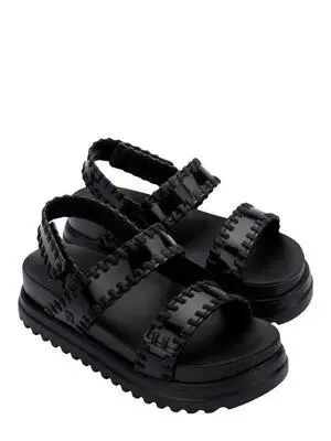 Melissa Dune Quarter Strap Platform Sandal Black