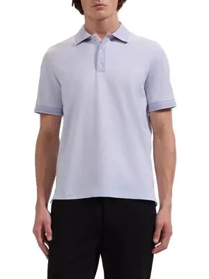 Bugatchi Jacquard Cotton Polo Lilac