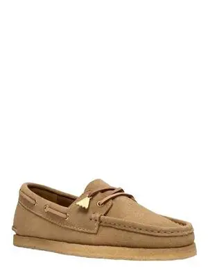 Clarks Godney Boat Moc Toe Loafer Maple Suede