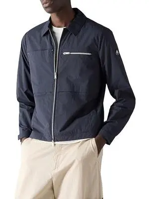 Moose Knuckles Topflight Water Repellent Shirt Jacket - Navy
