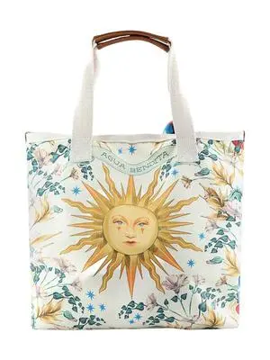 Agua Bendita Lucia Solstice Print Tote Bag - White