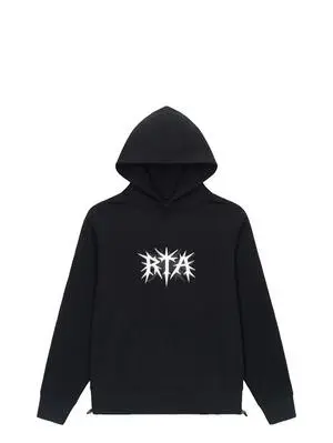 RtA Oversized Graphic Hoodie - Black Spike