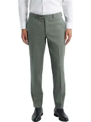 JACK VICTOR Patrick Stretch Tropical Wool Trousers - Olive