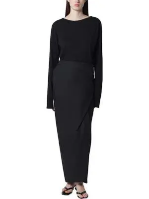 Our Legacy Twisted Jersey Dress - Black