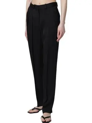 Loulou De Saison Wool-blend Trousers - Black