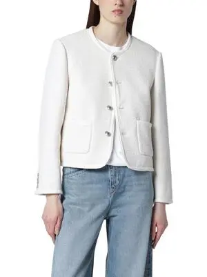 DUNST Bouclé Tweed Jacket - White