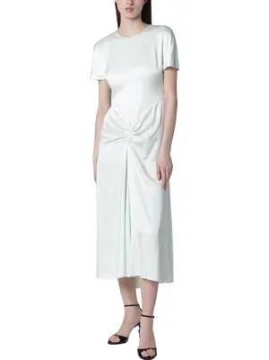 Victoria Beckham Blaire Jersey Midi Dress Green