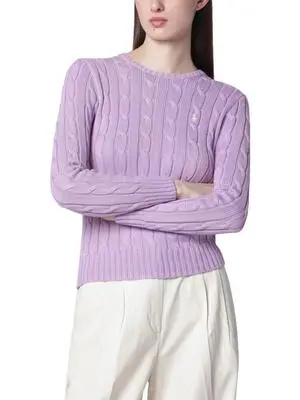 Polo Ralph Lauren Cotton Cable-knit Sweater - Purple