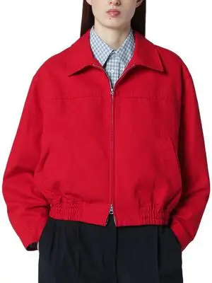DUNST Cotton Zip-up Jacket - Red