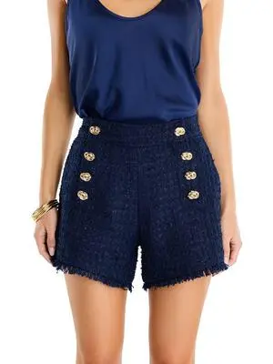 THE NOLI SHOP The Noli Shop Tamara Tweed Button Shorts